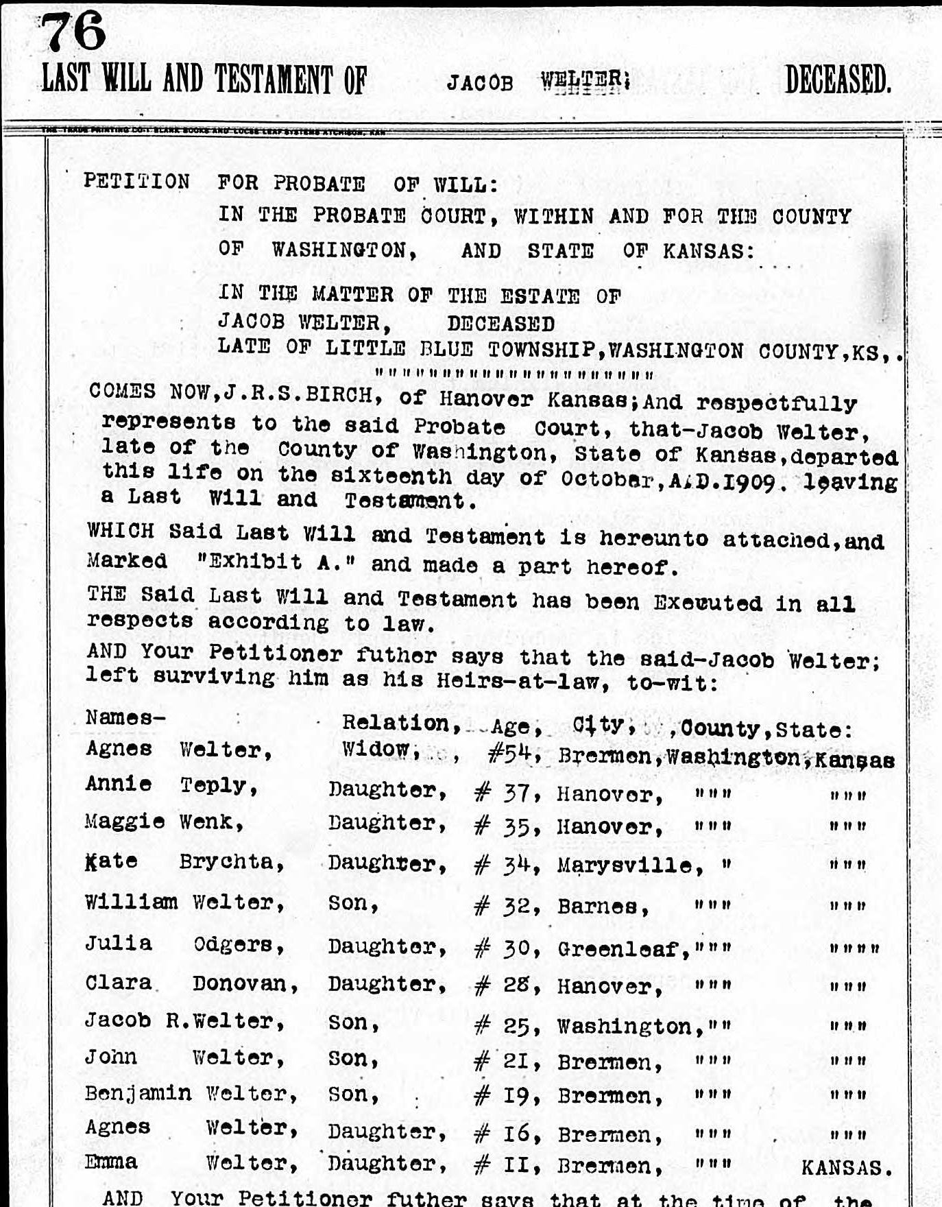 39 – Jacob Welter and Agnes Tuhey/Wahlen (3G) – Family Nibbles